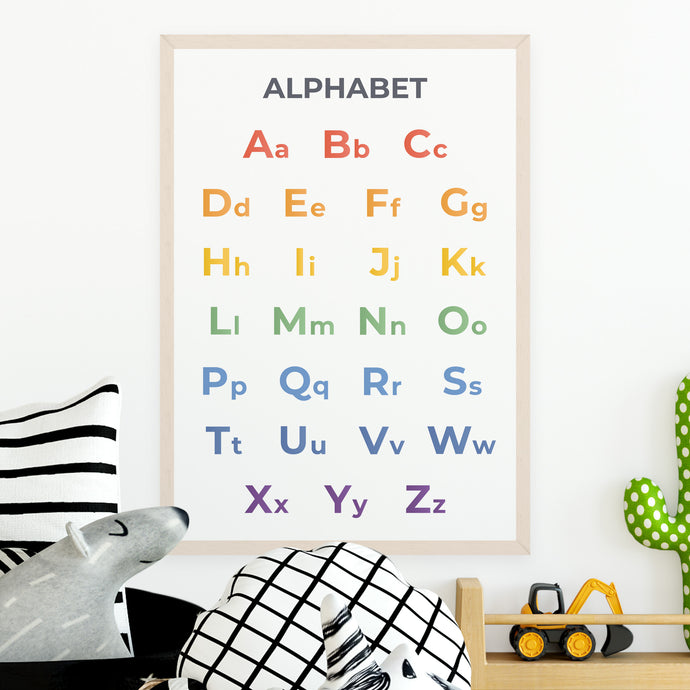 Alphabet Poster, Numbers, Colours & 2D Shapes Poster (A3, 4 Pack ...